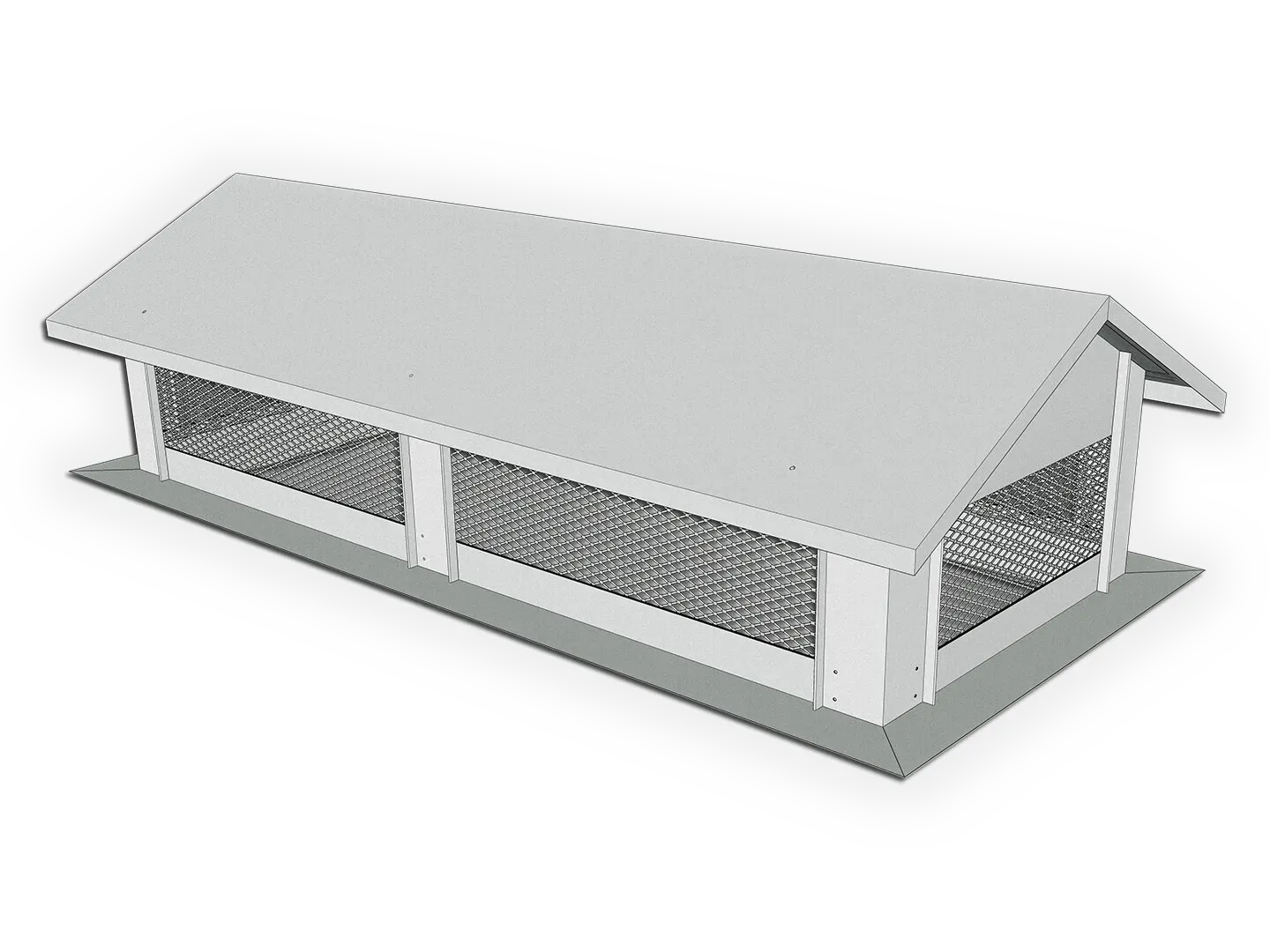 Basic Gable Roof Chimney Cap - Copper, Aluminum, Steel